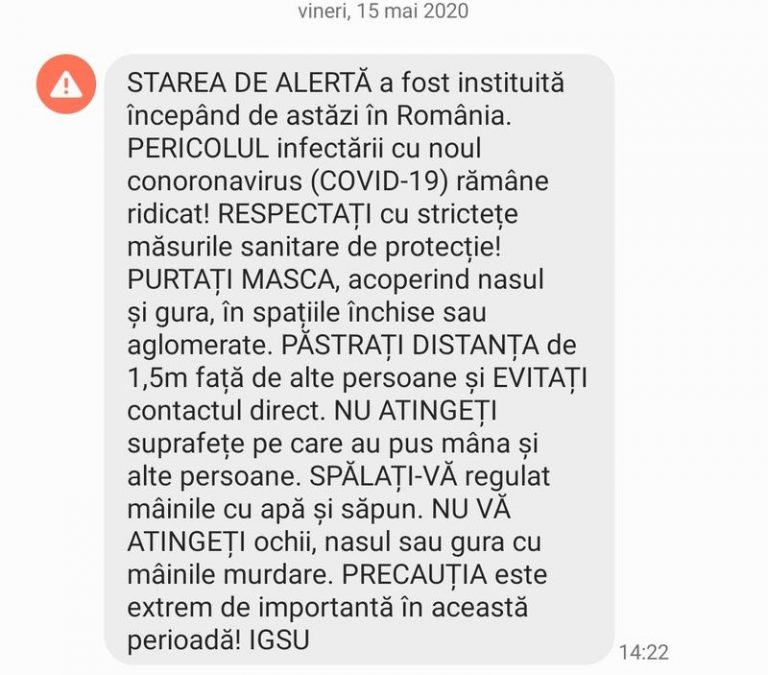 Mesaj Ro-Alert. Ce au transmis autoritățile / Prefectul Dolha: Starea ...