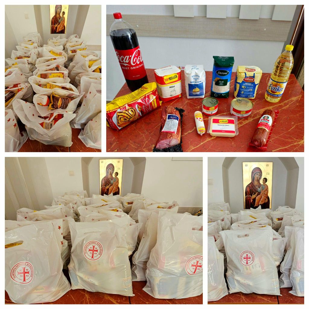Pachete cu alimente și daruri pentru copii, de Sf. Maria, pentru 50 de ...