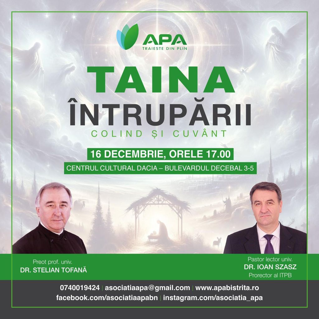”Taina Întrupării – colind și cuvânt”, eveniment de excepție care va ...