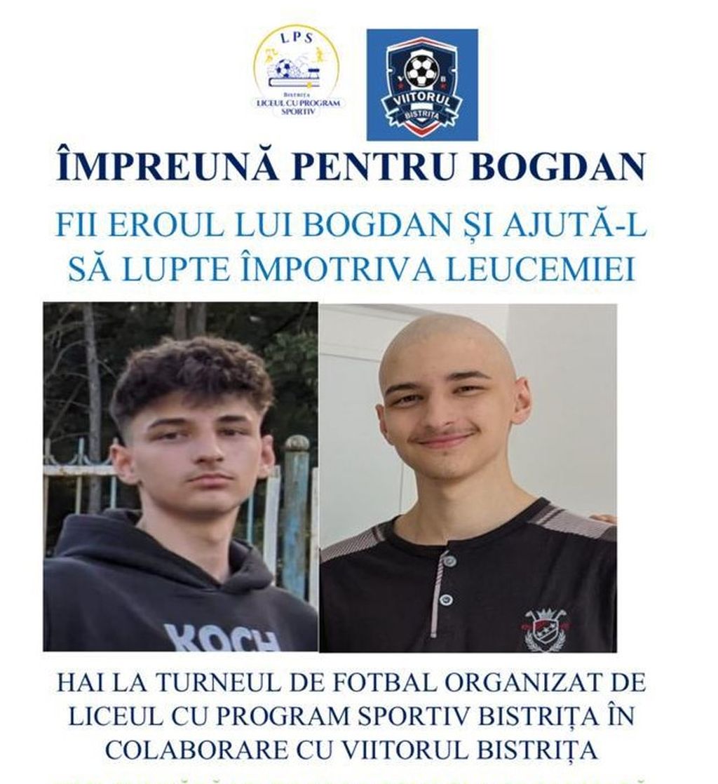 Turneu de fotbal în sprijinul unui elev de la Liceul cu Program Sportiv ...
