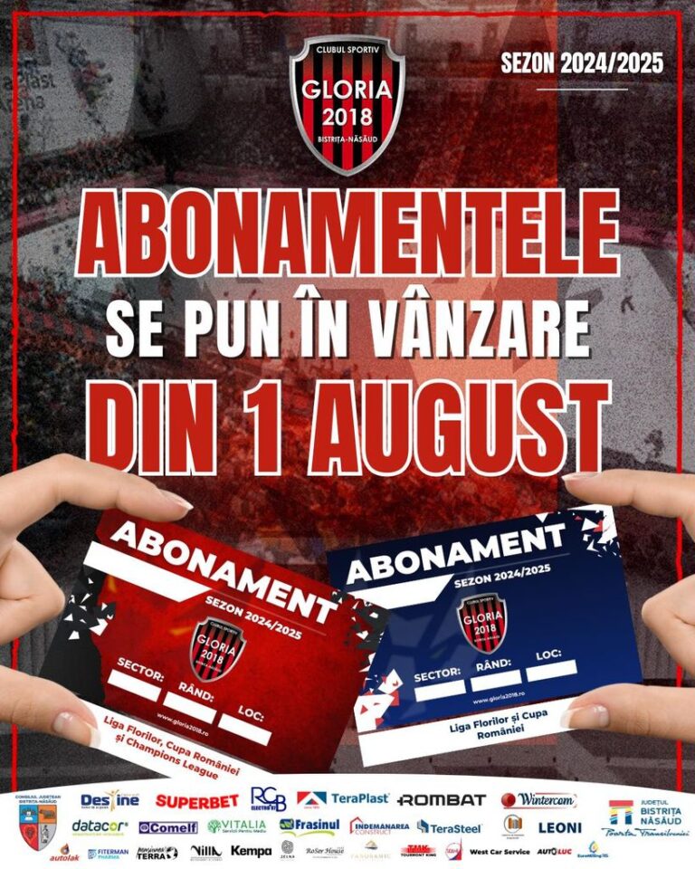 Se pun în vânzare abonamentele pentru meciurile Gloriei din sezonul ...